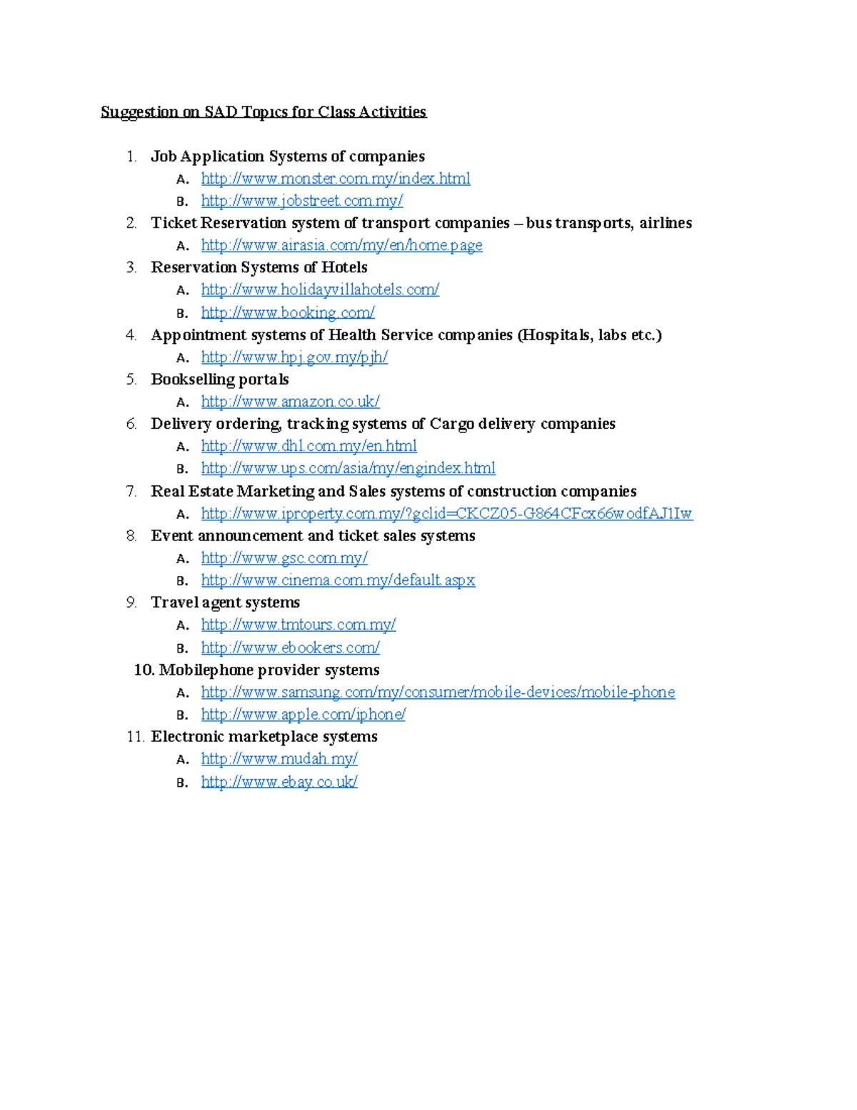 Class Activity SAD - sad - Suggestion on SAD Topıcs for Class ...