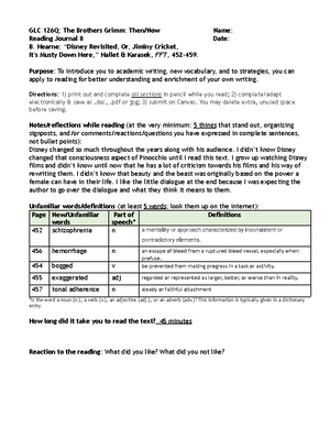 Reading Journal 7 Tosi Rewriting Fairy Tales - GLC 126Q: The Brothers ...