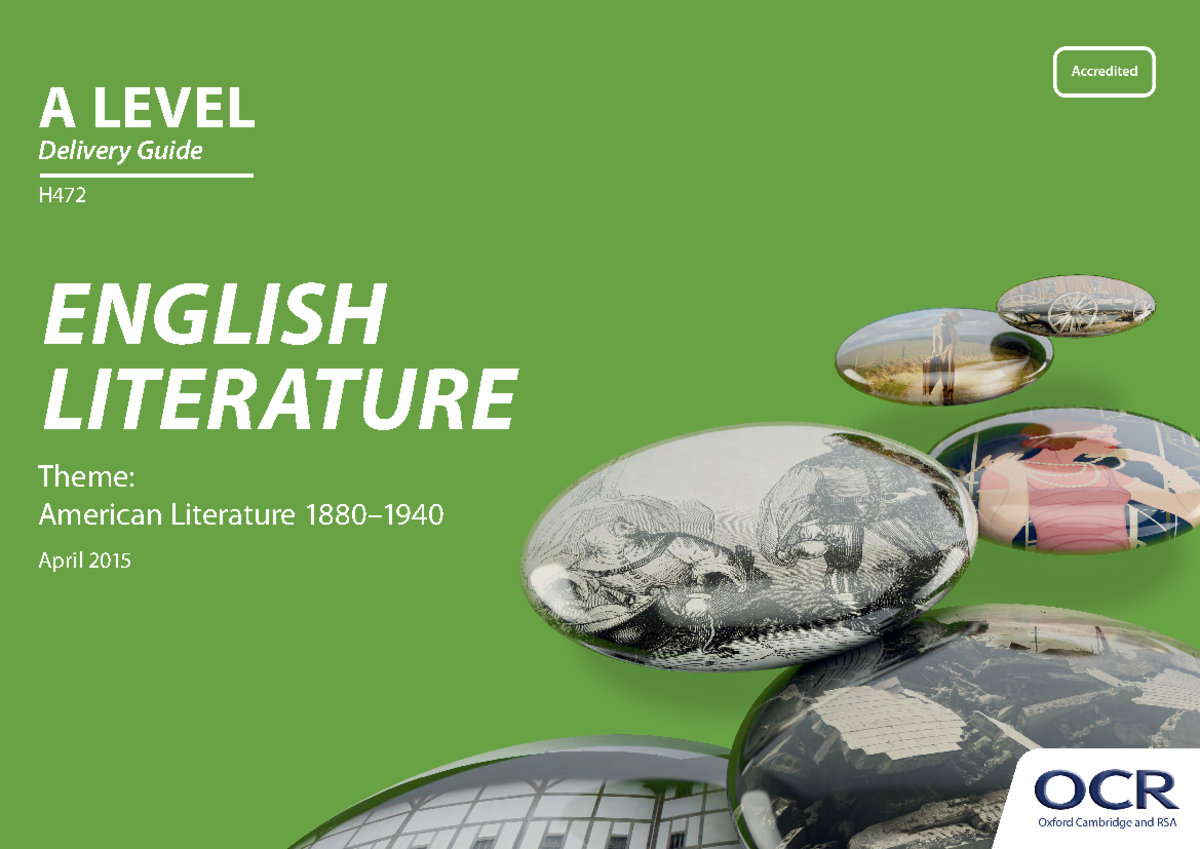 American lit ocr notes - ENGLISH LITERATURE A LEVEL Delivery Guide ...