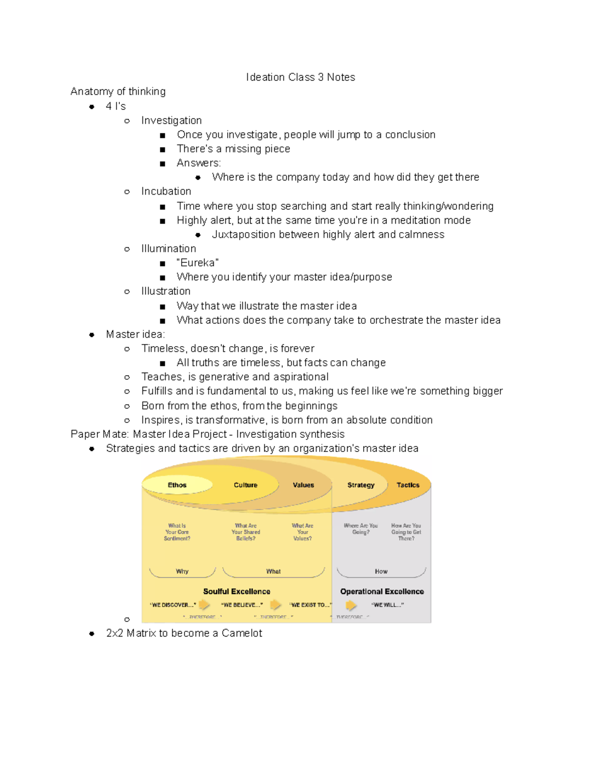 Ideation Class 3 Notes - Ideation Class 3 Notes Anatomy of thinking 4 I ...