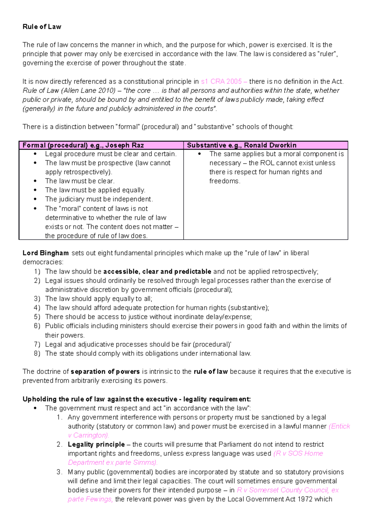 Principles - Rule of Law - Rule of Law The rule of law concerns the ...