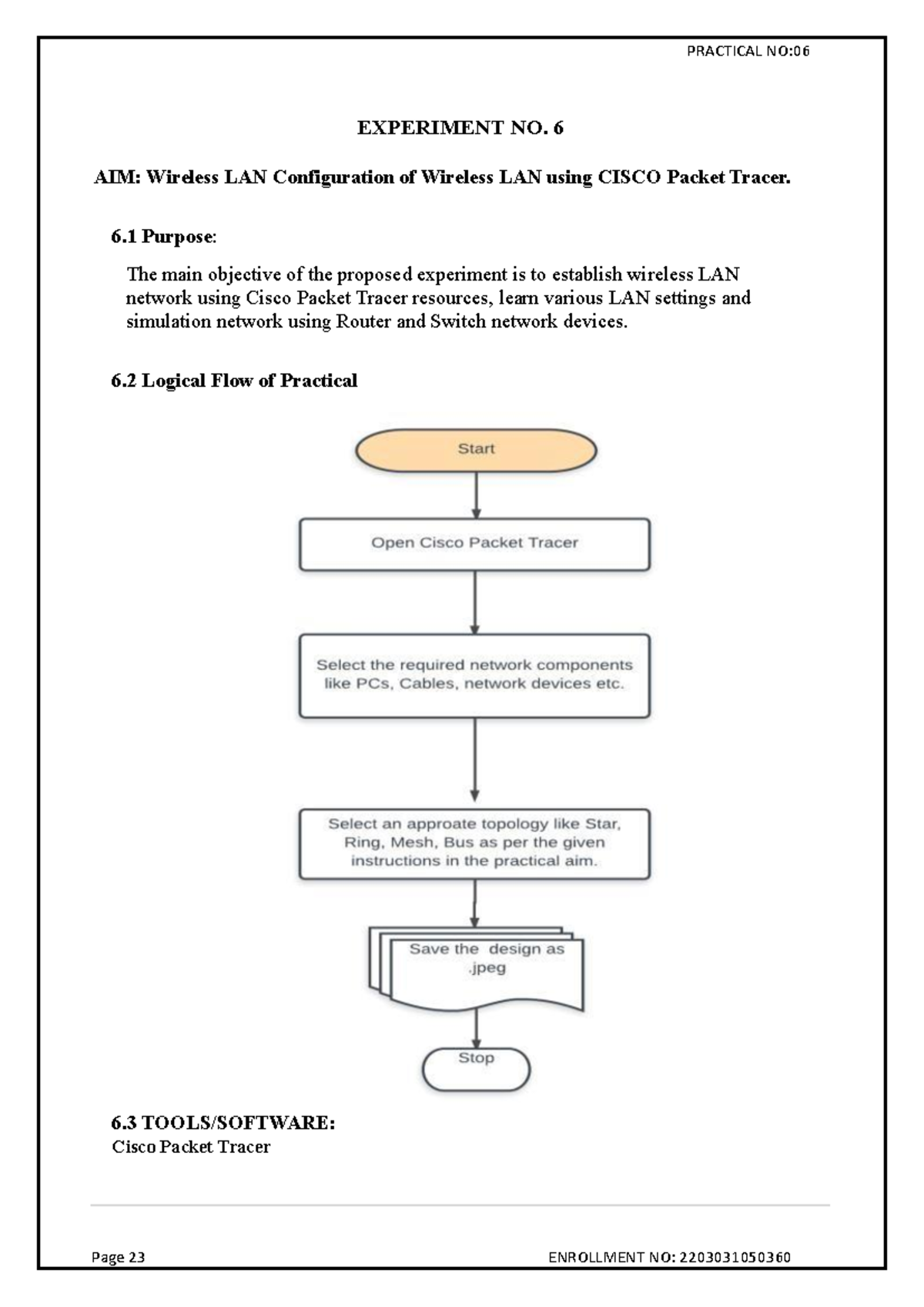 computer network - EXPERIMENT NO. 6 AIM: Wireless LAN Configuration of Wireless LAN using CISCO ...