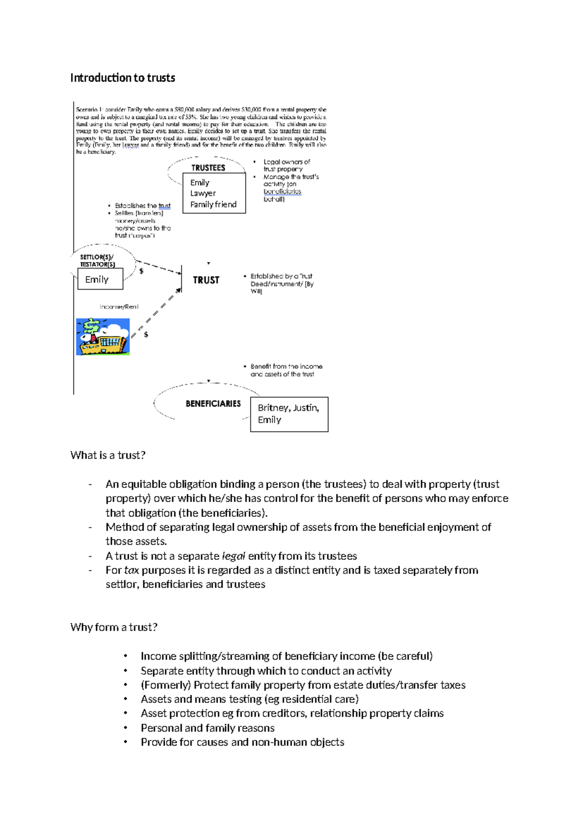 Introduction to trusts - Introduction to trusts What is a trust? - An ...