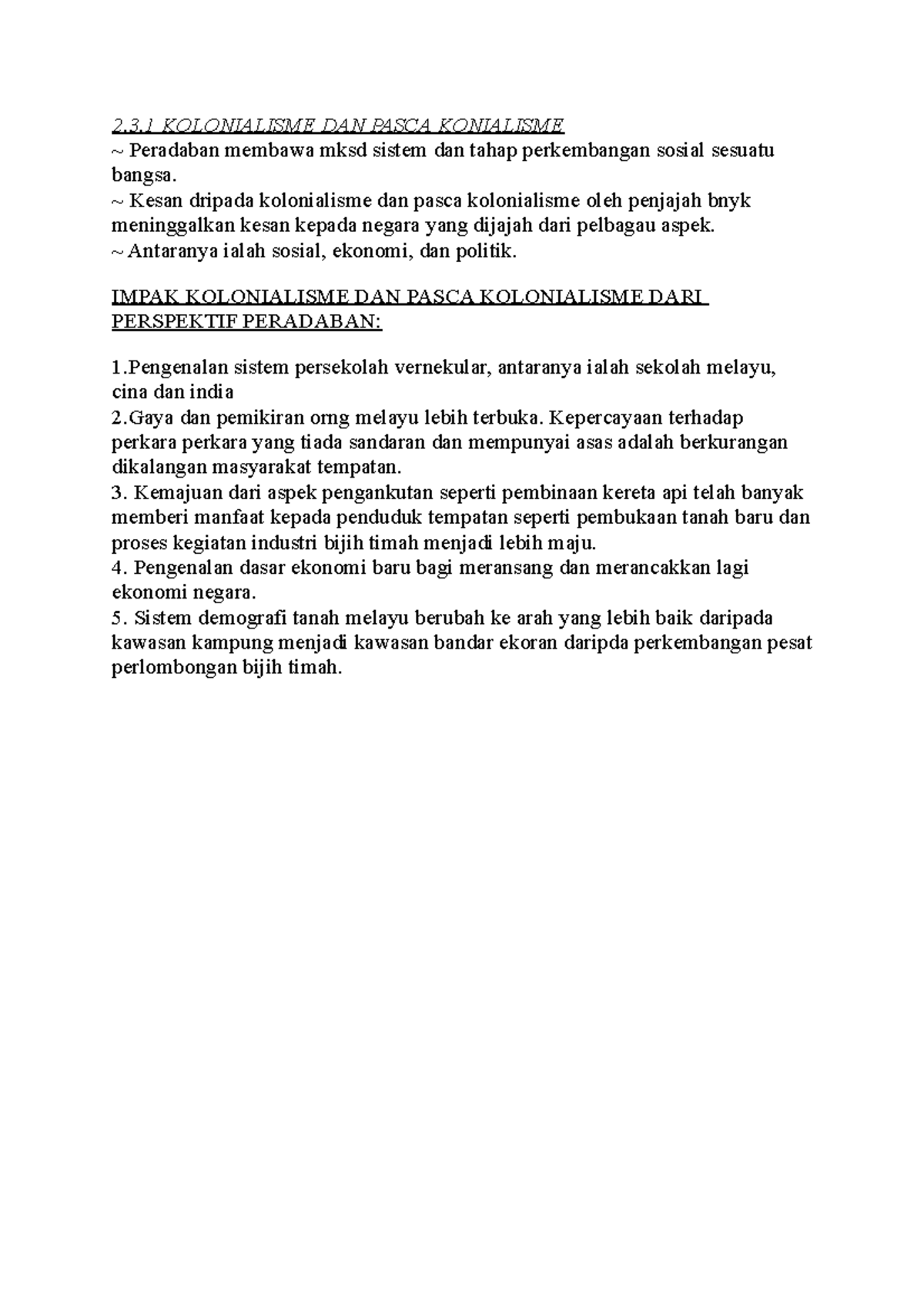 6.konsep peradaban dari perspektif peredaran masa zaman kolonialisme ...