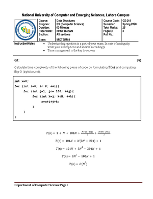 Assignment CS Data Structures Social Network - FAST - Studocu