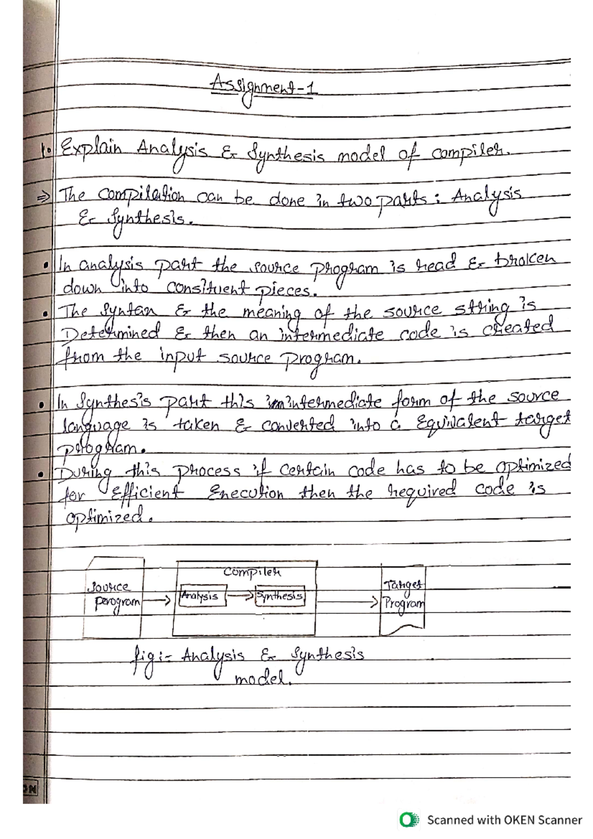 Cd assignment 1 - Give - 10 Explain Analysis Synthesis model of ...