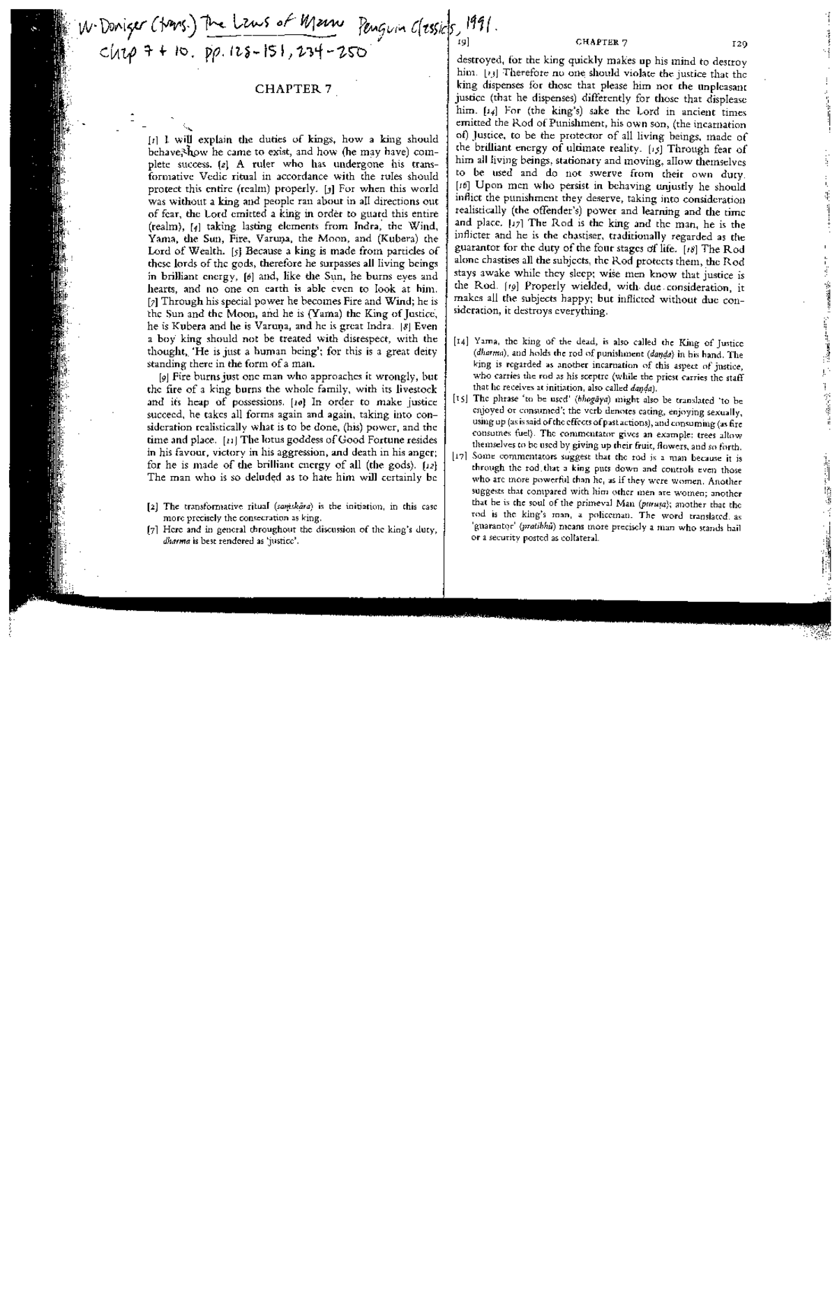 Laws of Manu - Reading - HIST110 - Studocu