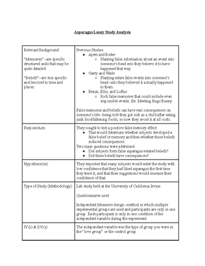 Saavedra and Silverman Button Phobia Lecture Notes - Saavedra and ...