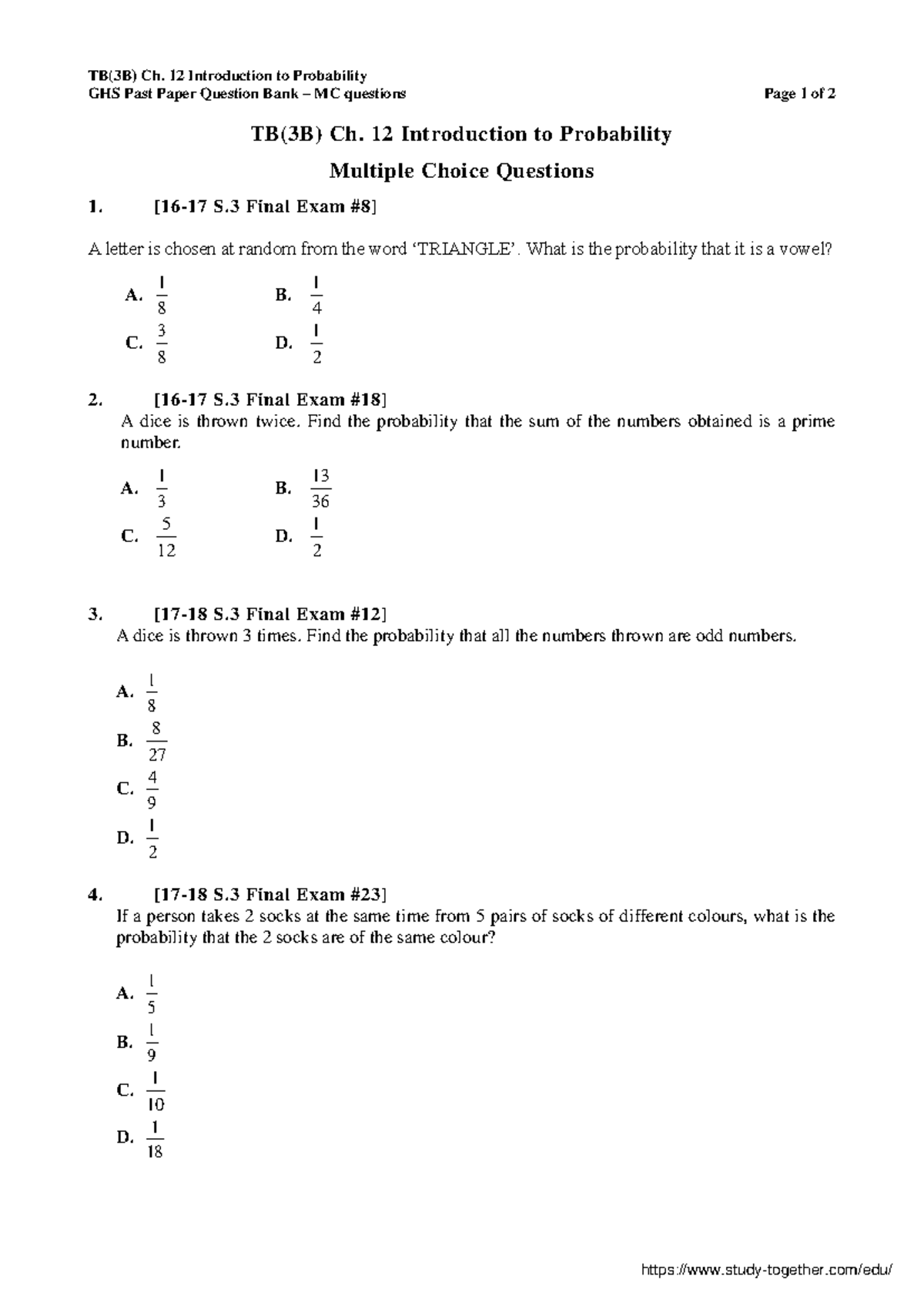 Good Hope School 16 21 3B Ch - TB(3B) Ch. 12 Introduction to ...