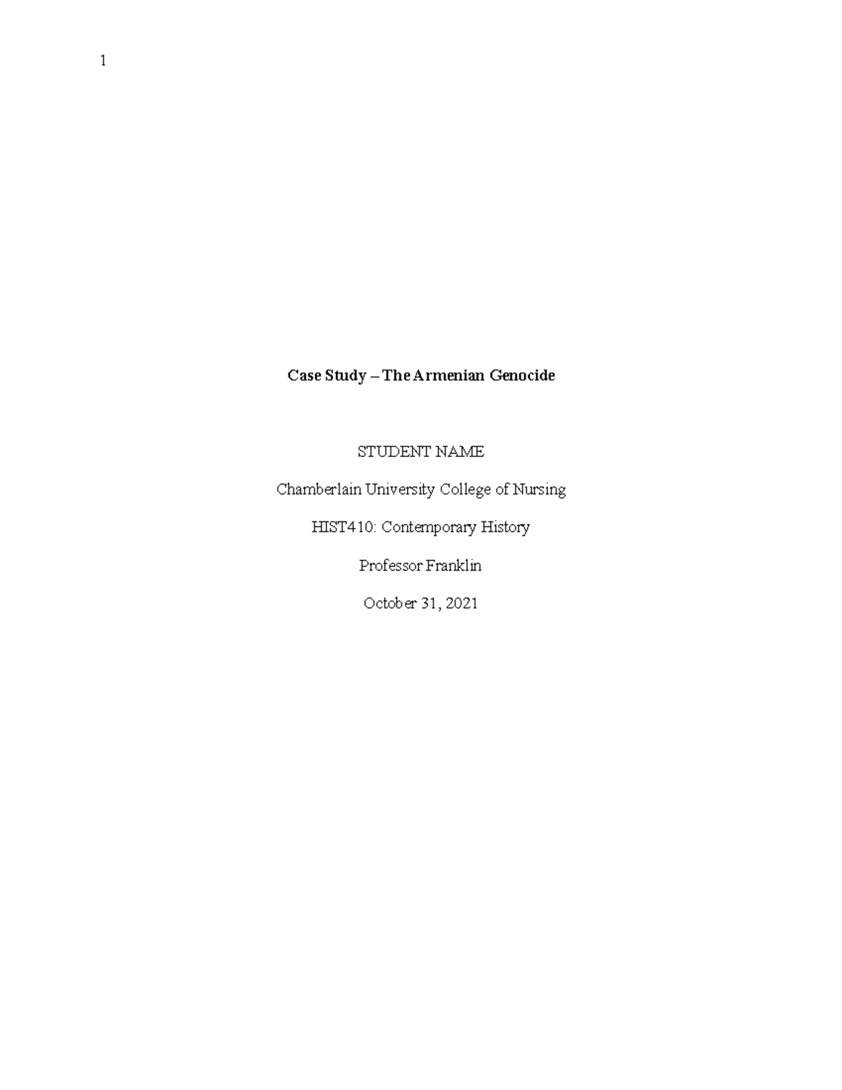 History Case Study - Armenian Genocide - Case Study – The Armenian ...