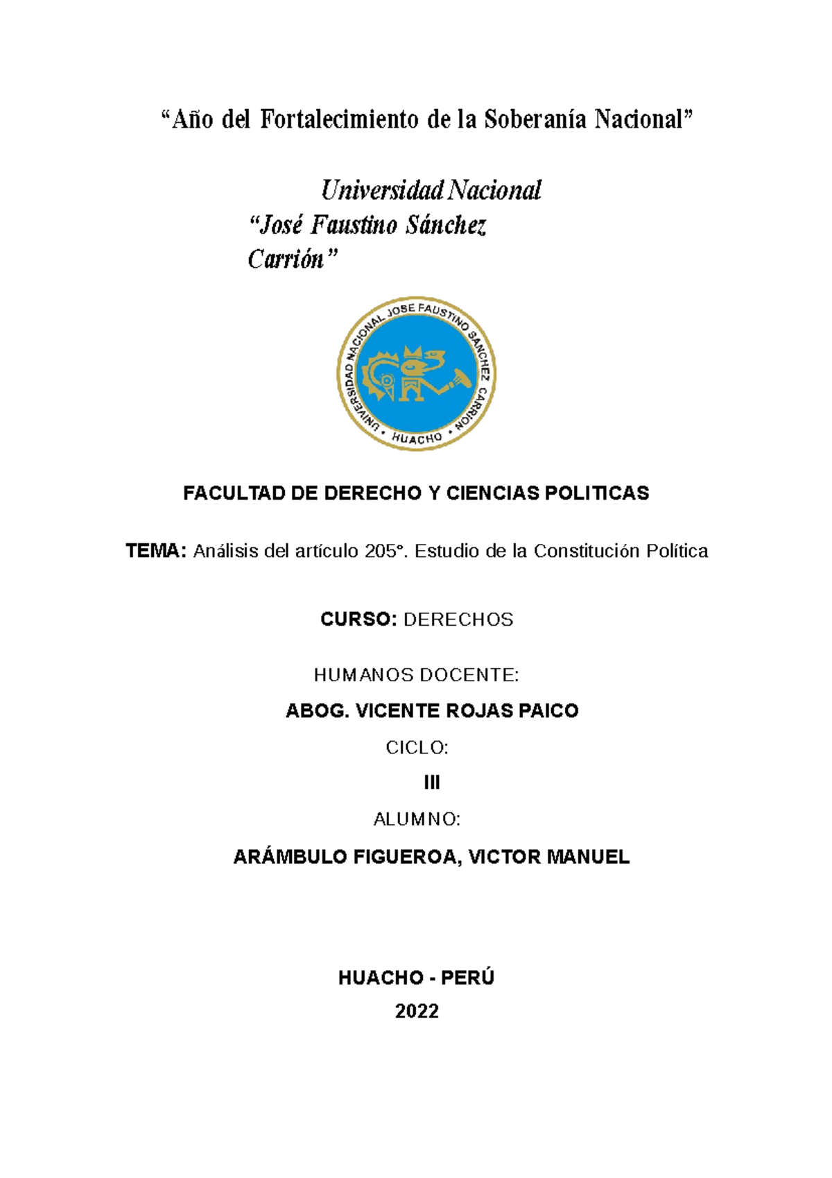 Análisis del artículo 205° - Estudio de la Constitución Política CURSO ...