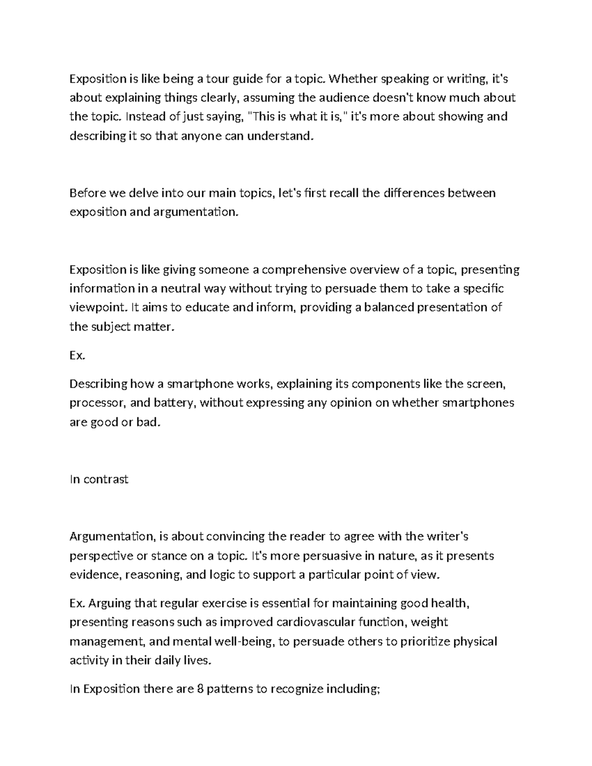 Exposition is l-WPS Office - Exposition is like being a tour guide for ...