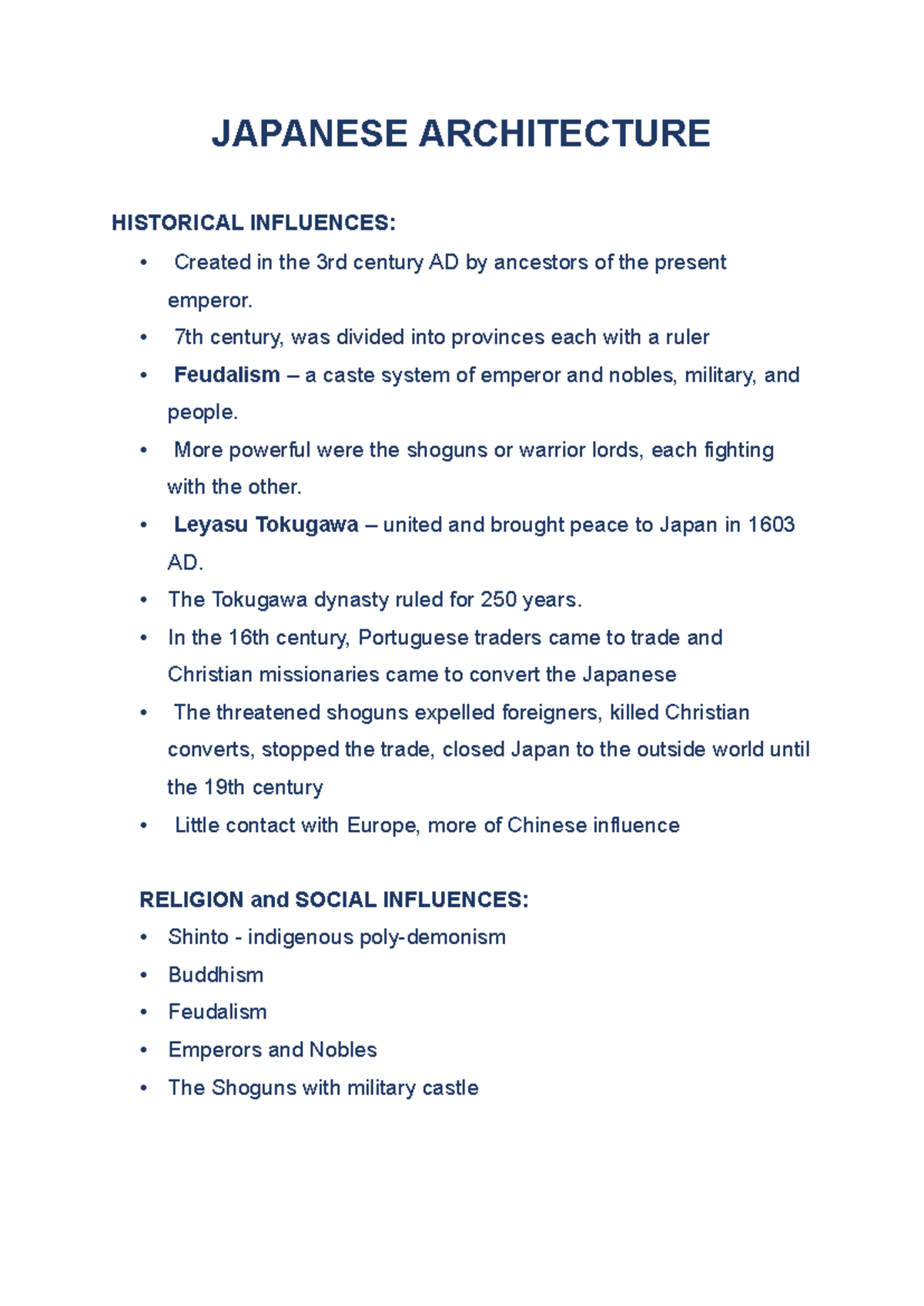 Japanese Architecture - JAPANESE ARCHITECTURE HISTORICAL INFLUENCES ...