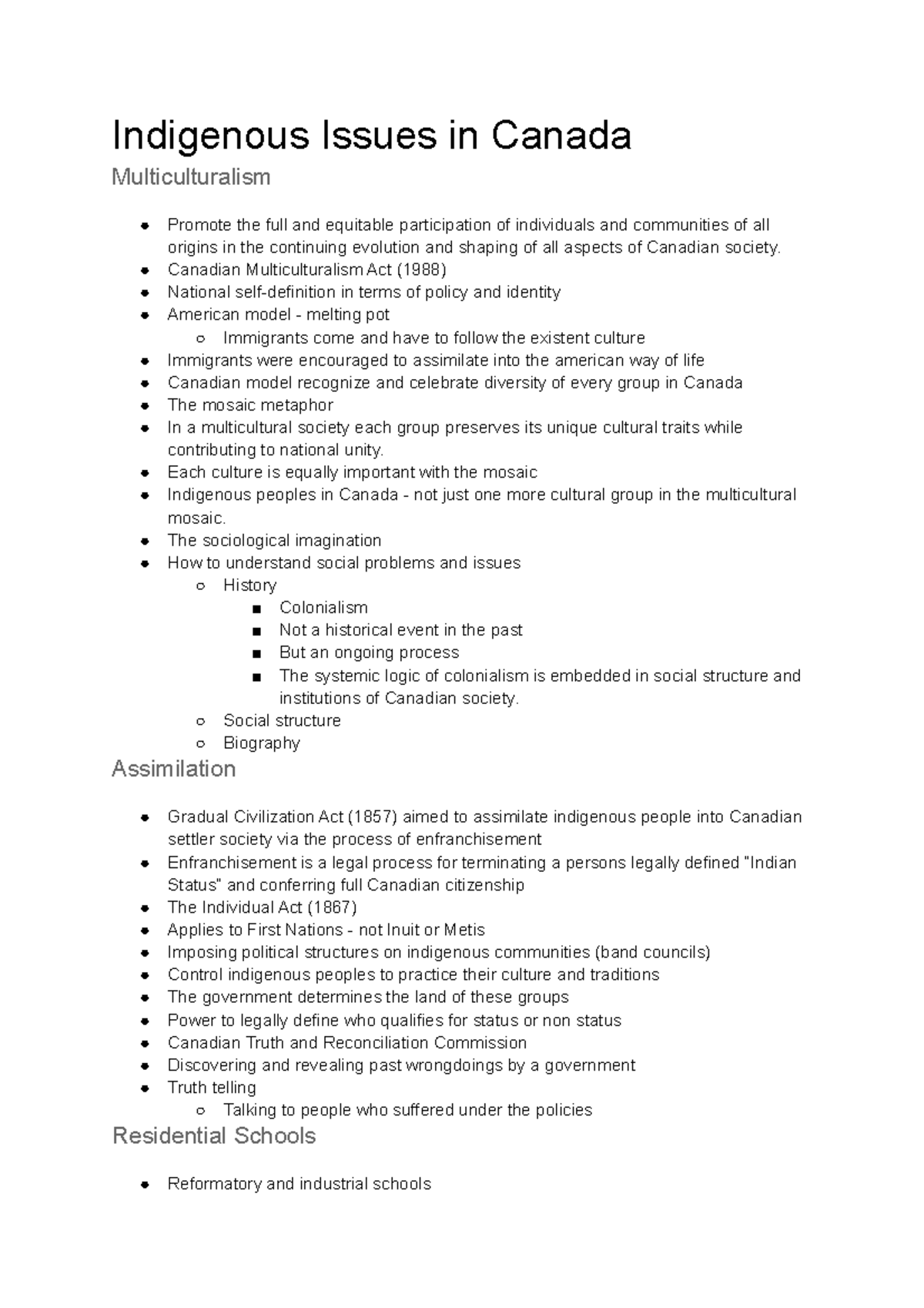 SOCI 1001 - Indigenous Issues in Canada - Indigenous Issues in Canada ...