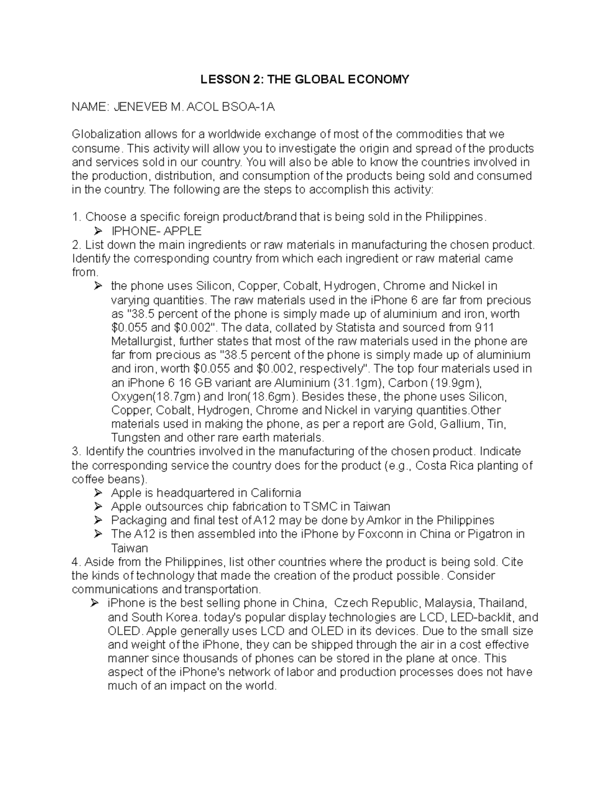 This is the course work of the contemporary world - Contemporary World ...