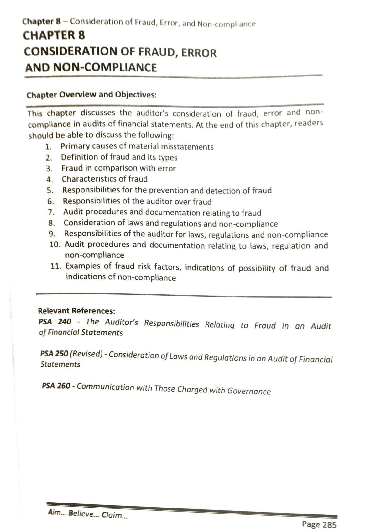 Auditing-Chapter 8 - full scan report of chapter 8 - Accountancy - Studocu