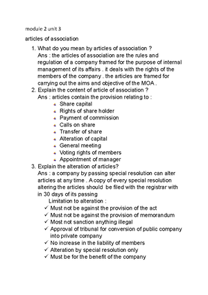 CRA Notes - Corporate Registrations and Administration - Studocu