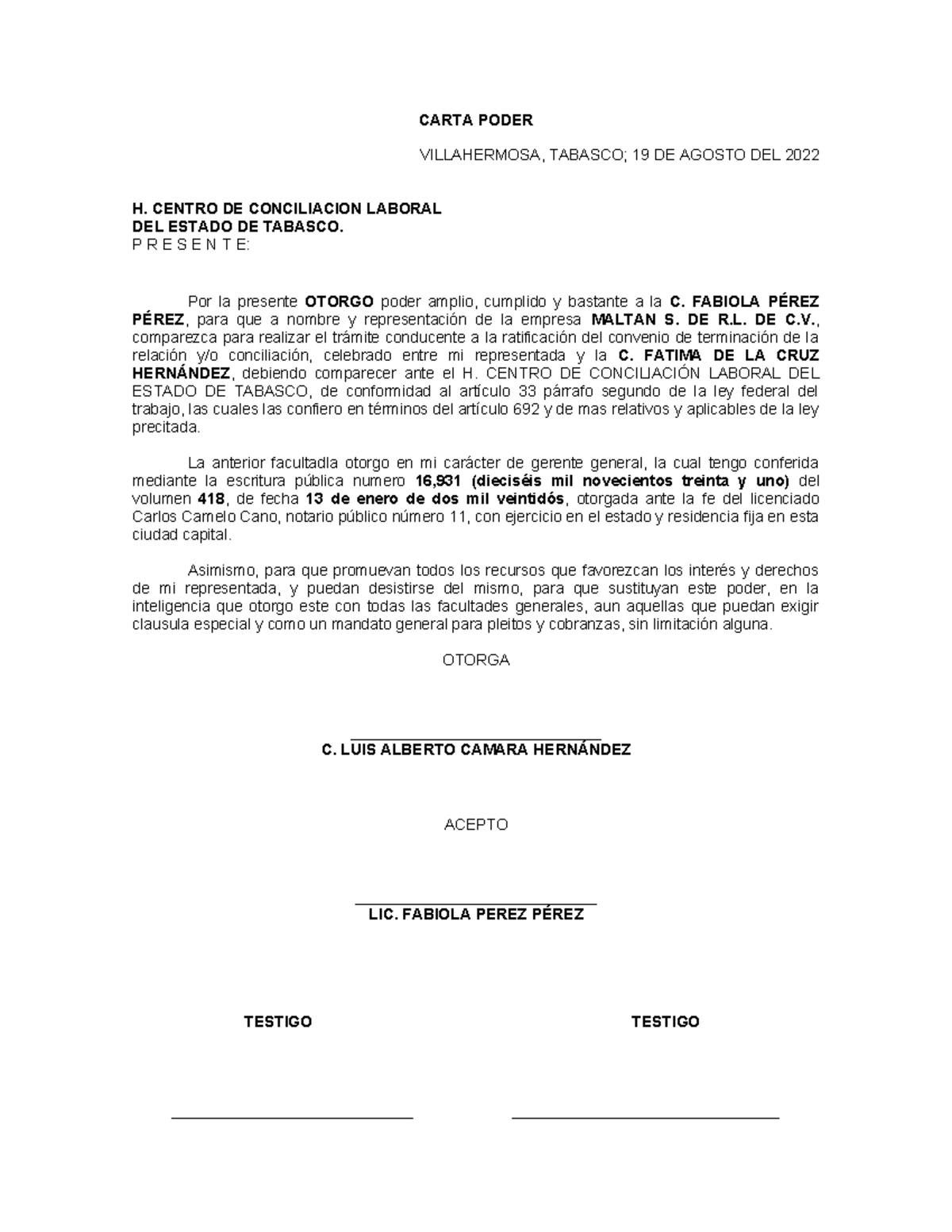 Carta De Conciliacion Vrogue Co/carta Poder Laboral