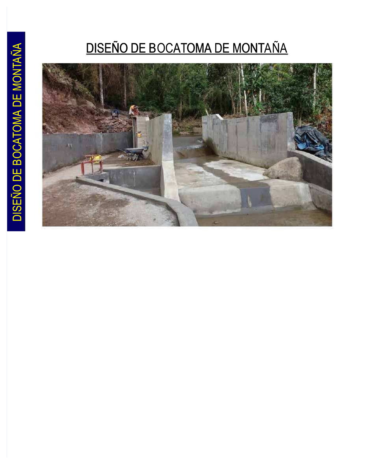 Diseño de bocatoma - D D I I S S E E Ñ Ñ O O D D - Studocu
