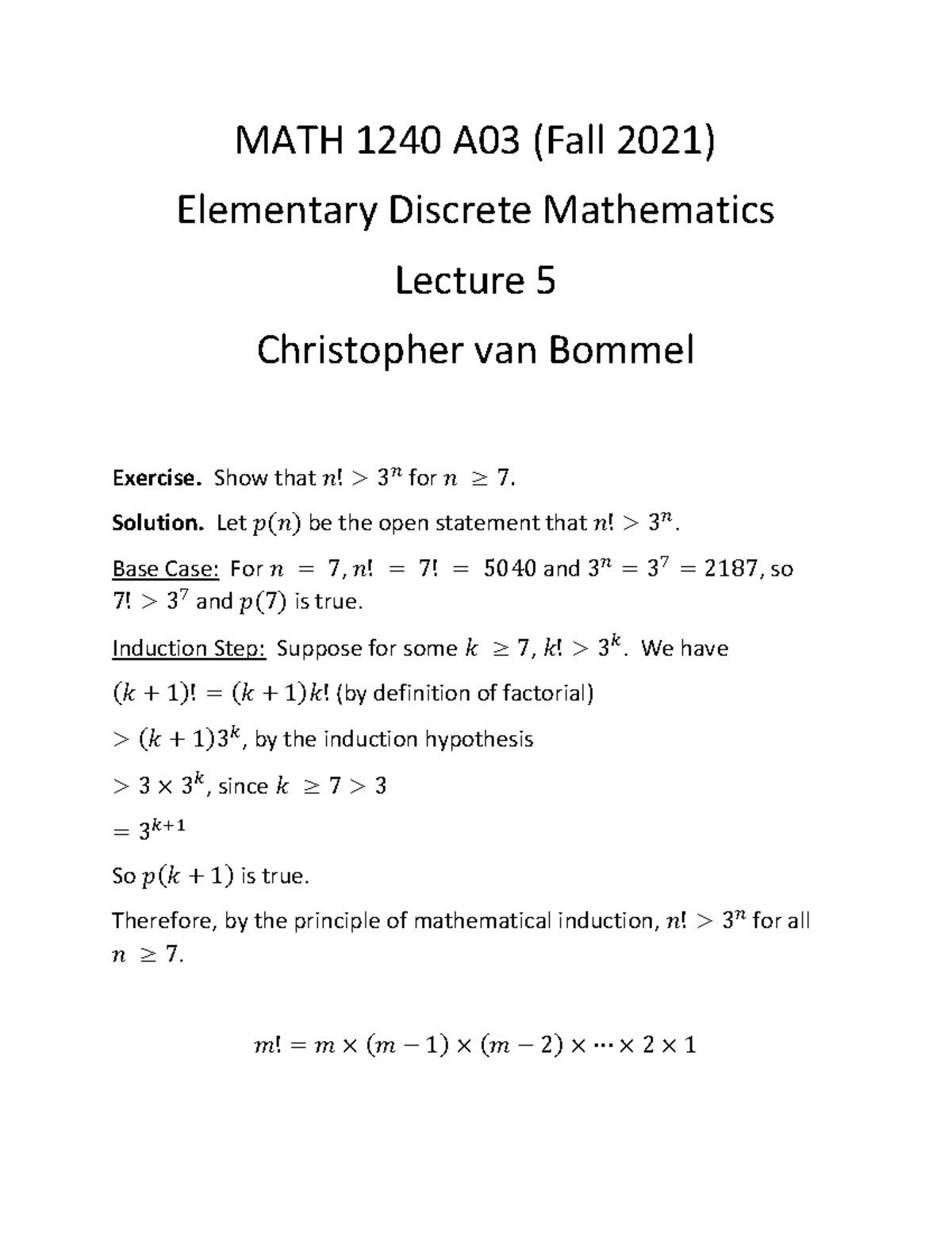 Lecture 5.pdf, Fall- 2021 notes Discrete Mathematics - MATH 1240 A03 ...