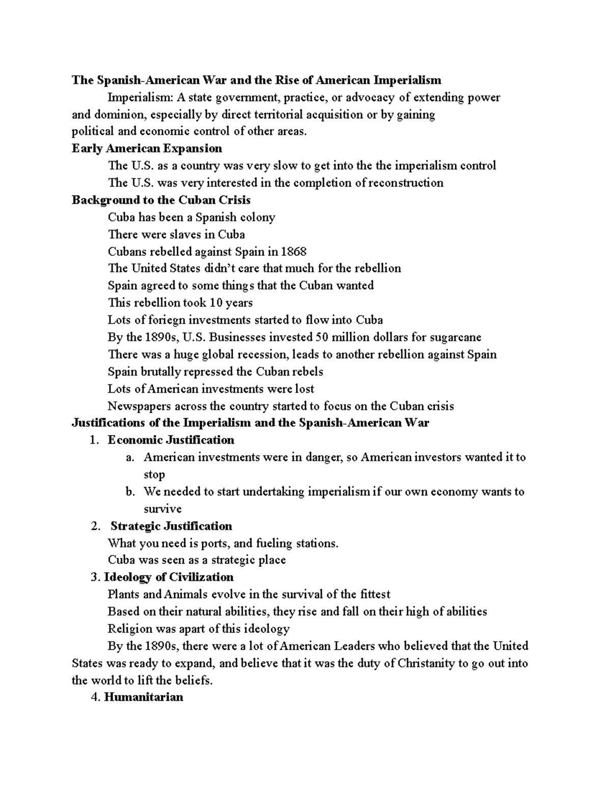 History 12: The Spanish-American War and the Rise of American ...