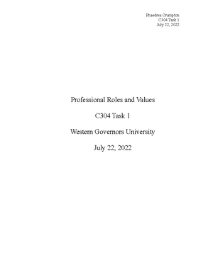C489 Task 3 - C 489 Task 3 no revisions - Organizational Systems and ...