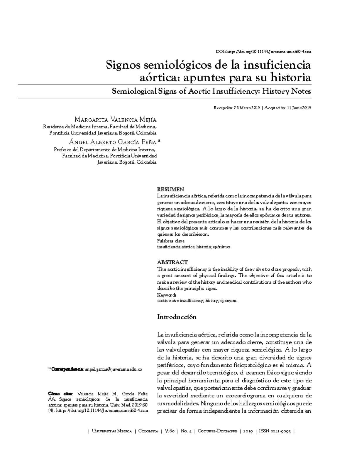 Signos Semiologicos DE LA Insuficencia Aortica - | Universitas Medica ...