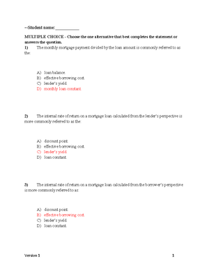 Module 7 - class notes - springer - Module 7- Real Estate Finance 1 ...