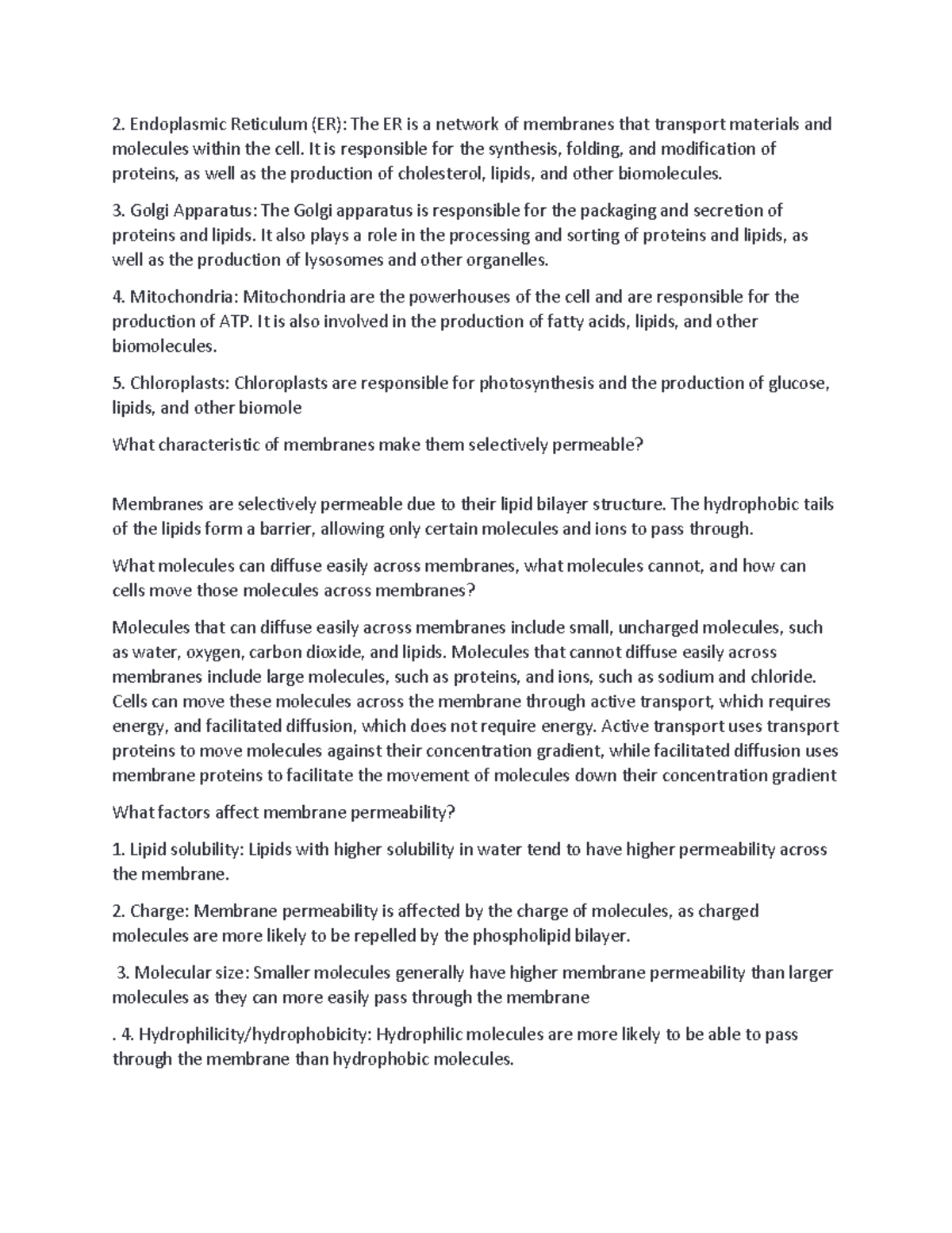 Document 13 - everything you need to know - Endoplasmic Reticulum (ER ...