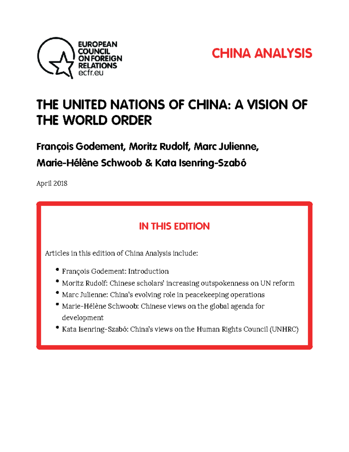 The united nations of china a vision of the world order - CHINA ...