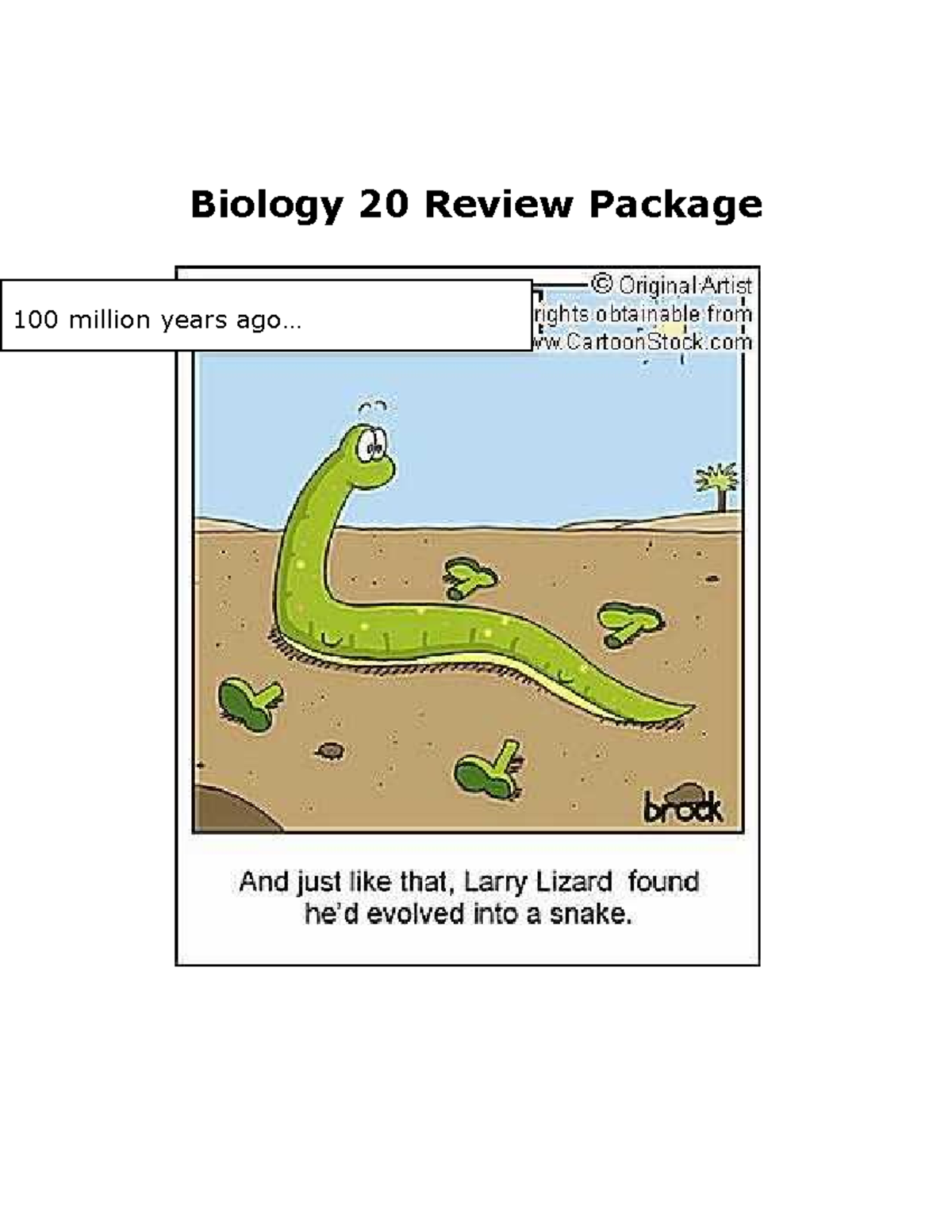 Biology 20 Review Questions (new) - Biology 20 Review Package 100 ...