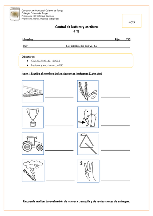 GUIA DE Lenguaj 21-08-2017 - GUIA DE LENGUAJE I) DICTADO DE PALABRAS ...