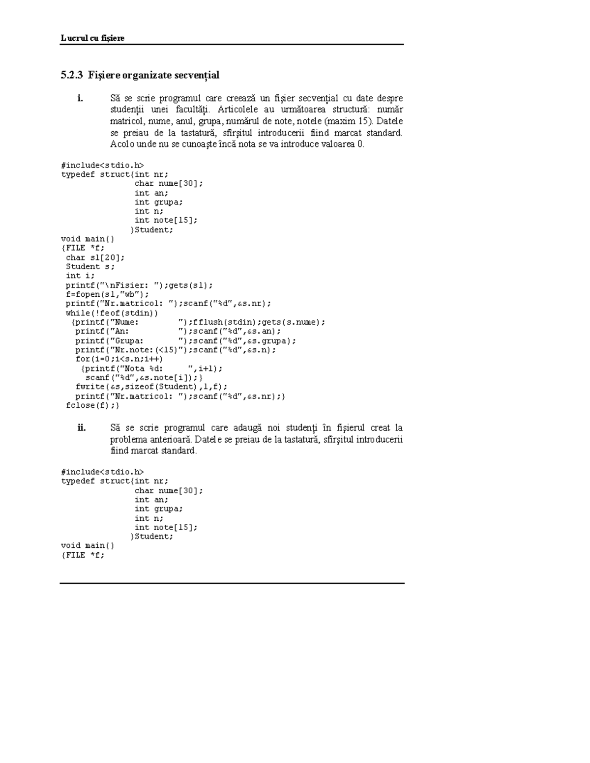 Proiect-Fisiere-ATP - Informatii privind structura unui proiect la ...