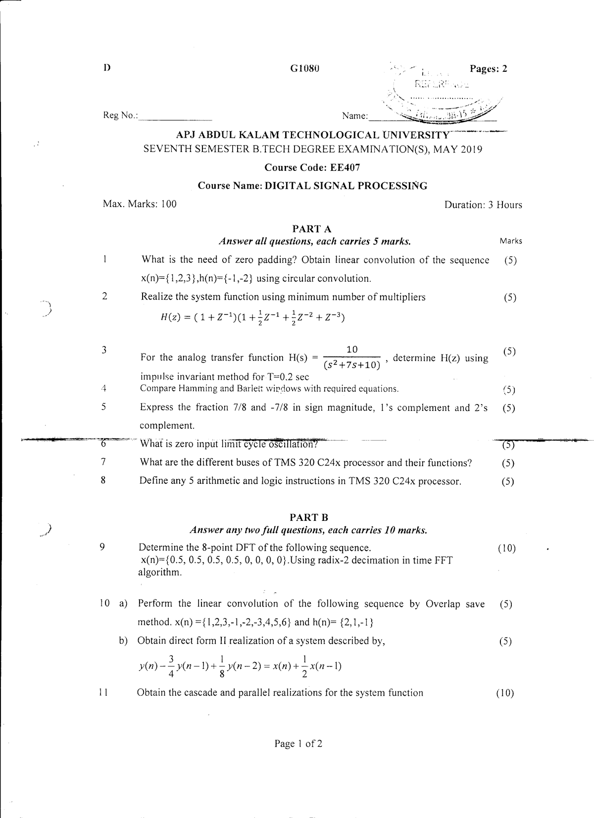 S7-ee-digital-signal-processing-may-2019 . 8 - Basics Of Electrical ...