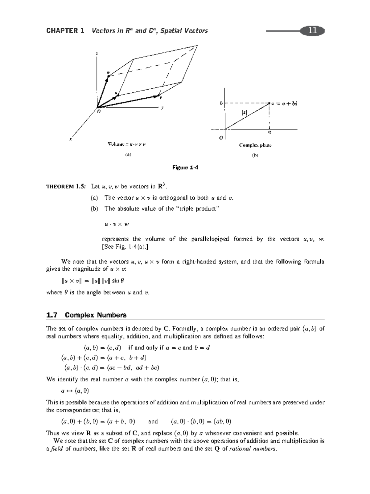 Dot product and Cross product - THEOREM 1: Let u; v; w be vectors in R ...