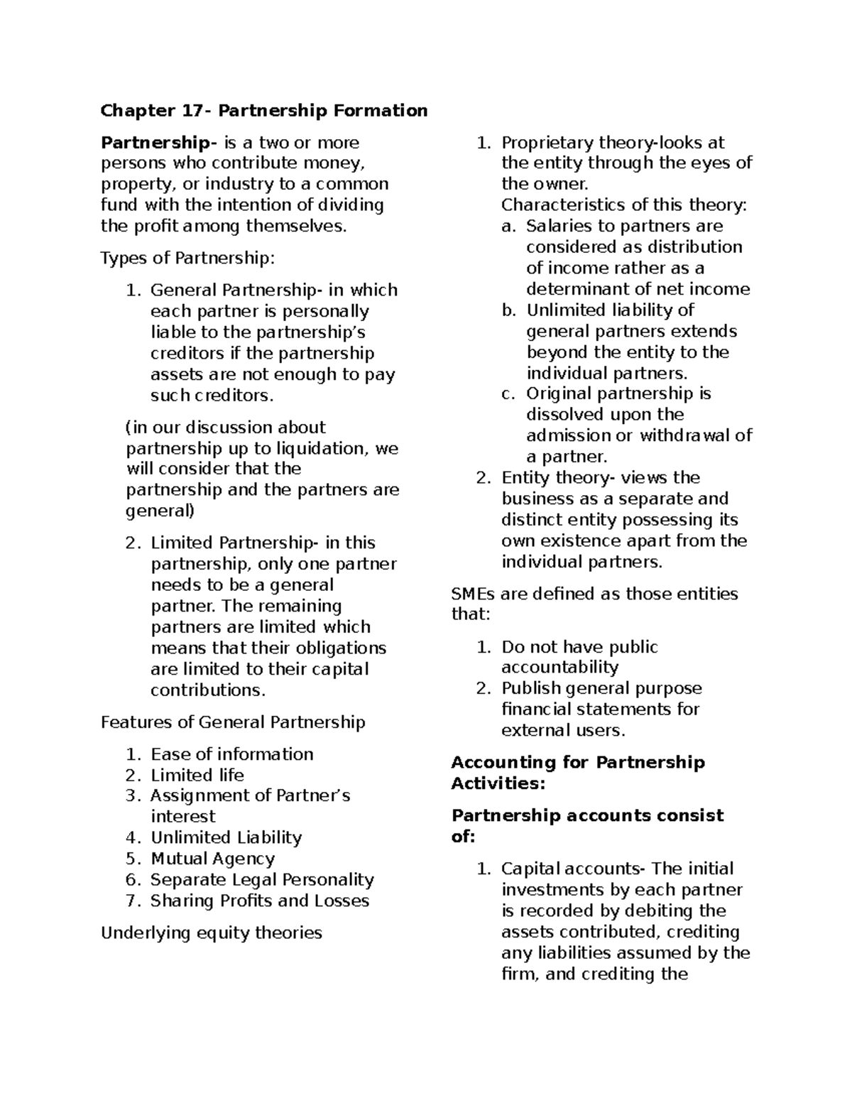 Accounting for special transactions lecture notes - Chapter 17 ...