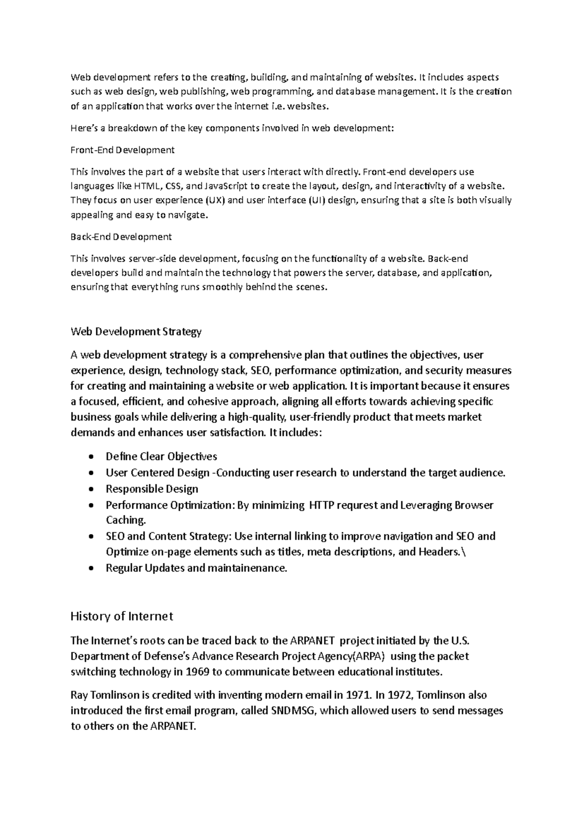 WT Unit 1 - web technology unit-1 - Web development refers to the creating, building, and - Studocu