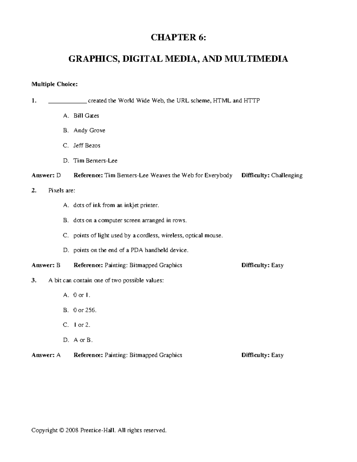 Test chapter 06 - Good Notes - CHAPTER 6: GRAPHICS, DIGITAL MEDIA, AND ...