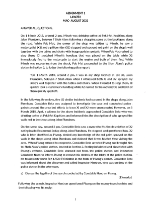 NO CASE TO Answer - NO CASE TO ANSWER Legal Burden Of Proof [22] The ...