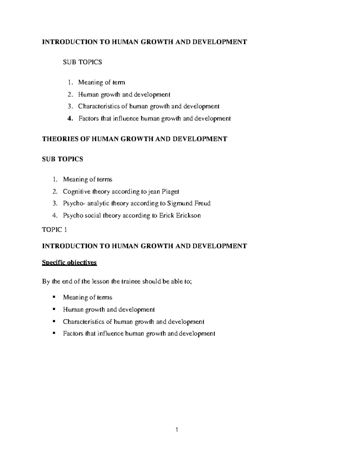 Introduction to Human Developmental Stages - INTRODUCTION TO HUMAN ...