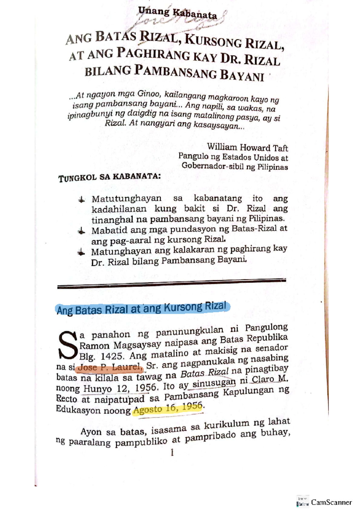 Inbound 6334273748831137627 - Unang Kabanata ANG BATAS RIZAL, KURSONG ...