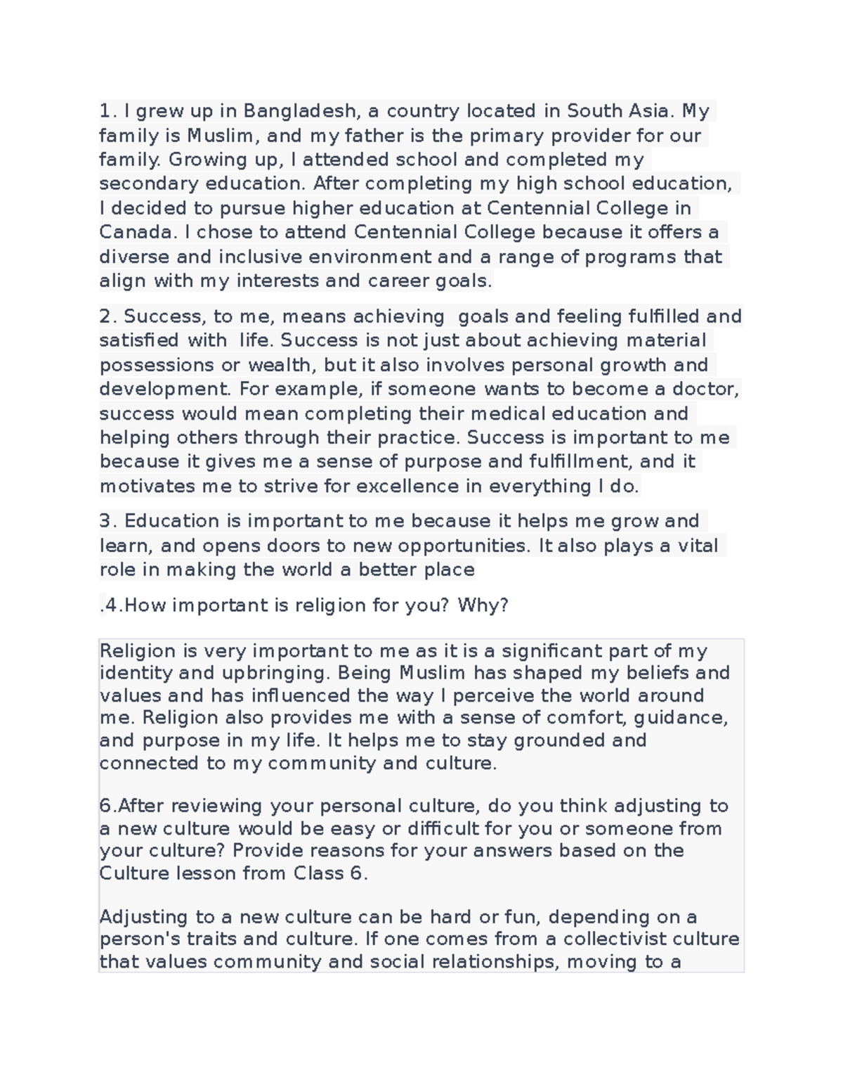 Esl 161 presentation - 1. I grew up in Bangladesh, a country located in ...