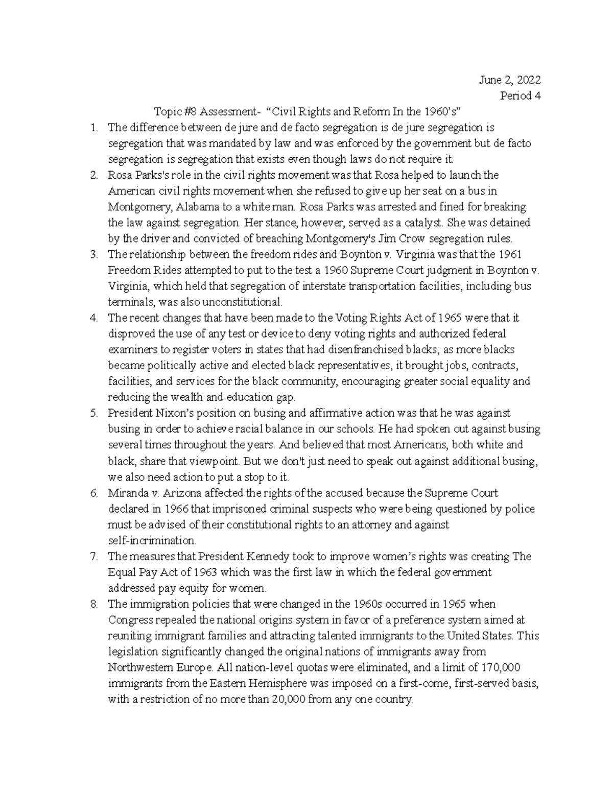 Topic 8 Assessment - US History - June 2, 2022 Period 4 Topic #8 ...