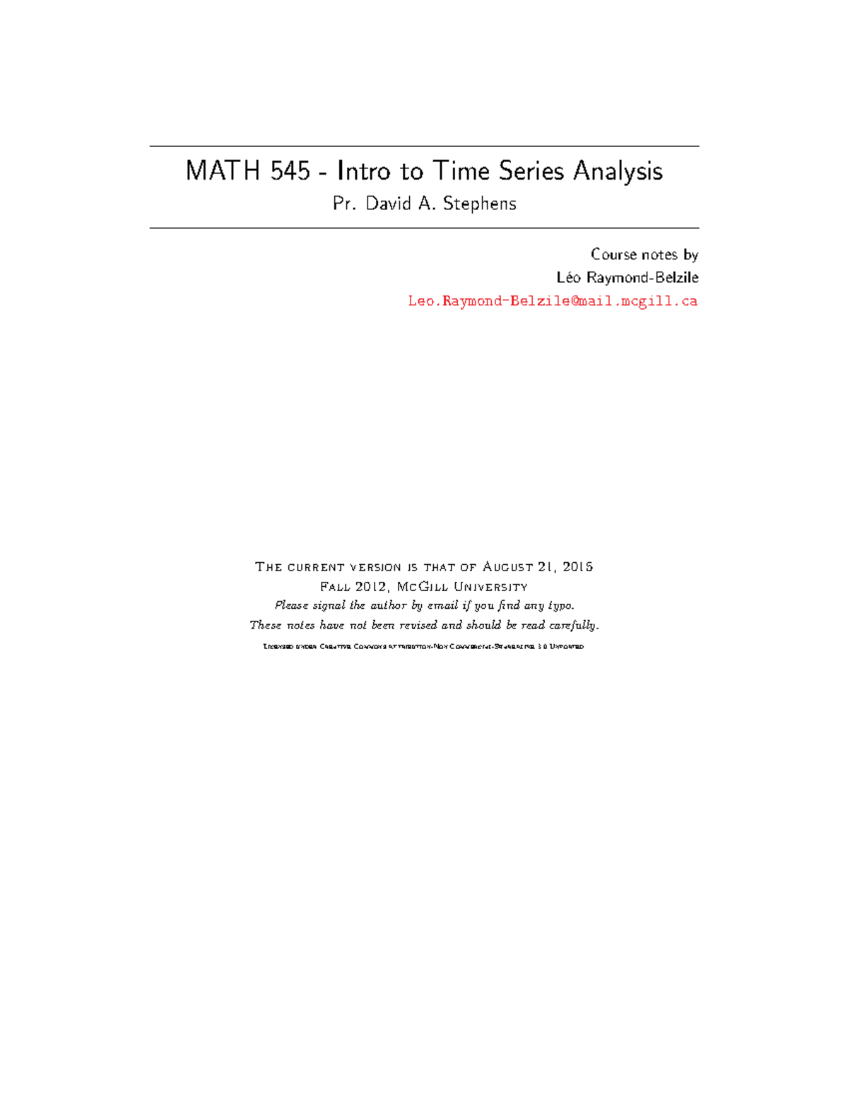 MATH 545 - Intro to Time Series Analysis ( PDFDrive ) - MATH 545 ...