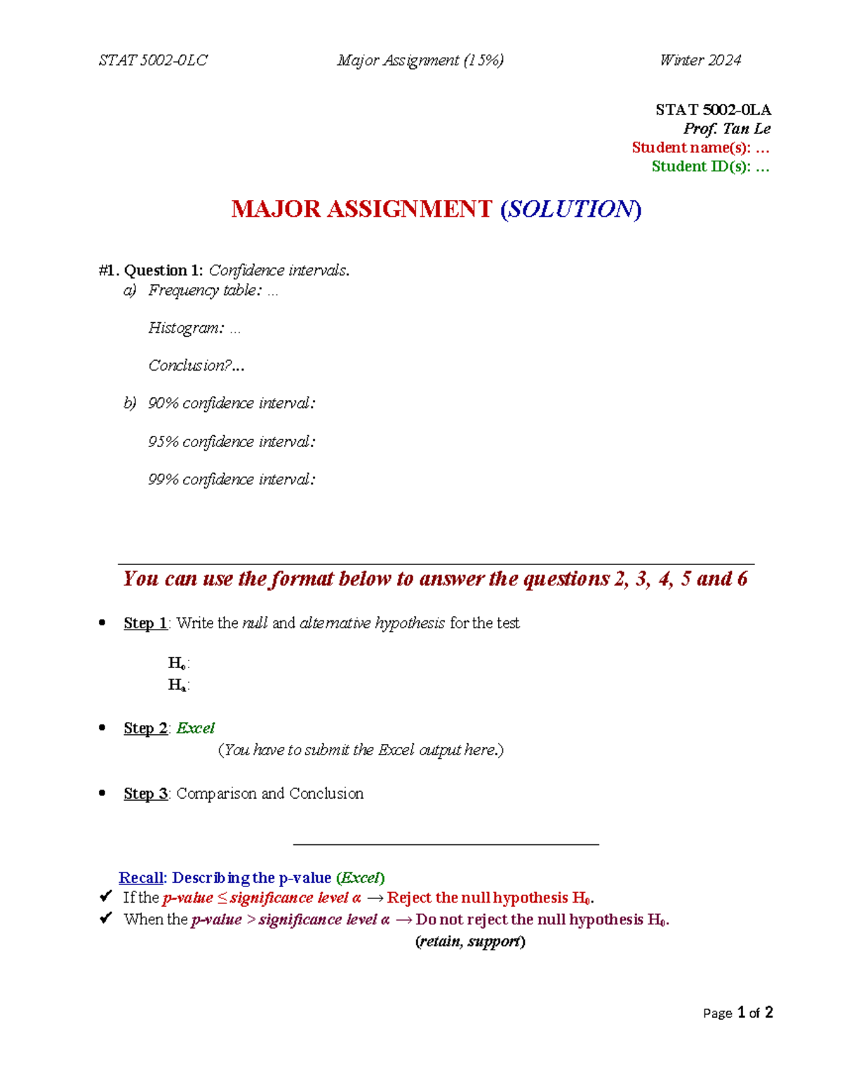 Solution of Major Assignment W24 (Template) 2 - STAT 5002-0LC Major ...