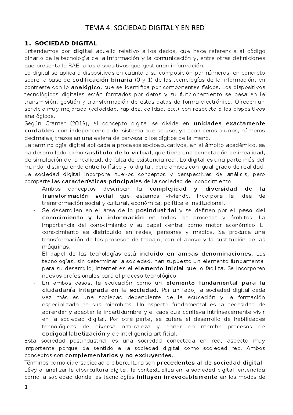 Tema 4. Sociedad digital y en red - TEMA 4. SOCIEDAD DIGITAL Y EN RED 1 ...