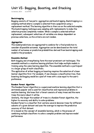 Machine Learning Unit 6- Bagging, Boosting, and Stacking Part-1 ...