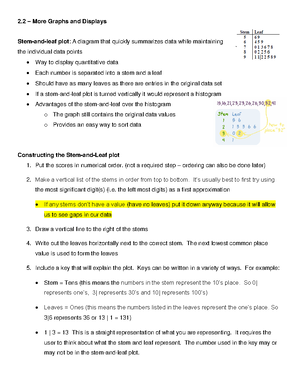 Section 2.1 Notes - Chapter 2 – Descriptive Statistics 2 – Frequency ...