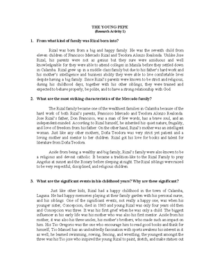 Experiences of Rizal in his studies in Ateneo Municipal, UST, and ...