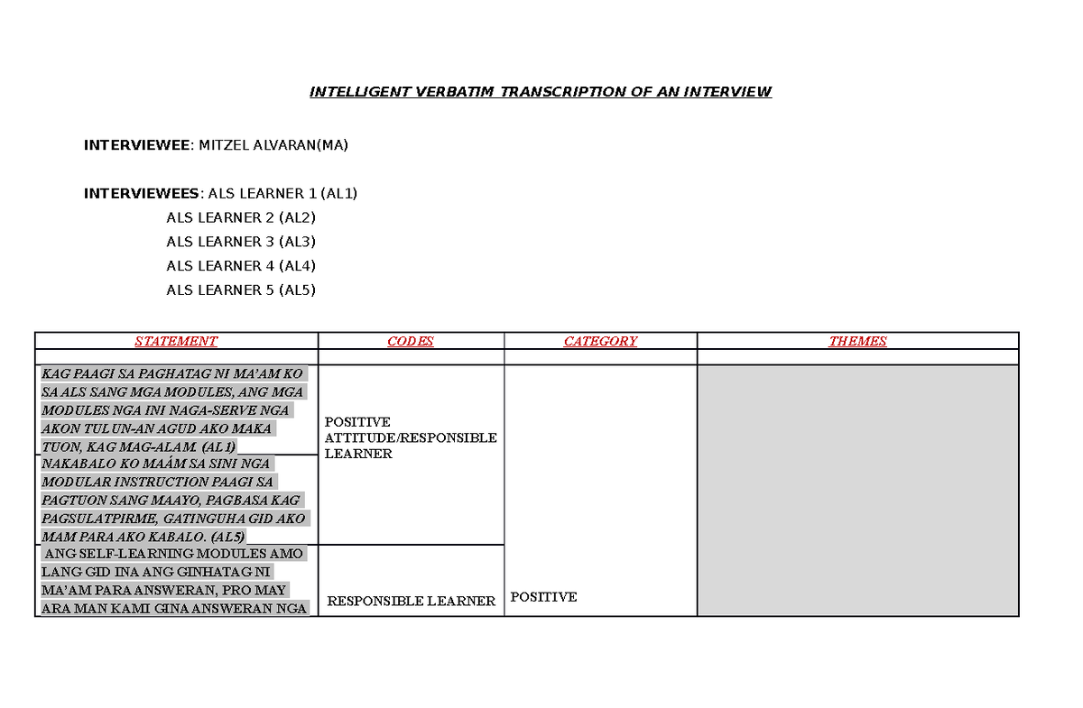 Transcription V3 - Working task after class - INTELLIGENT VERBATIM ...